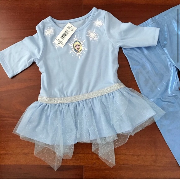 Disney | Matching Sets | Disney Frozen Elsa Sparkly Cute Leggings Set ...